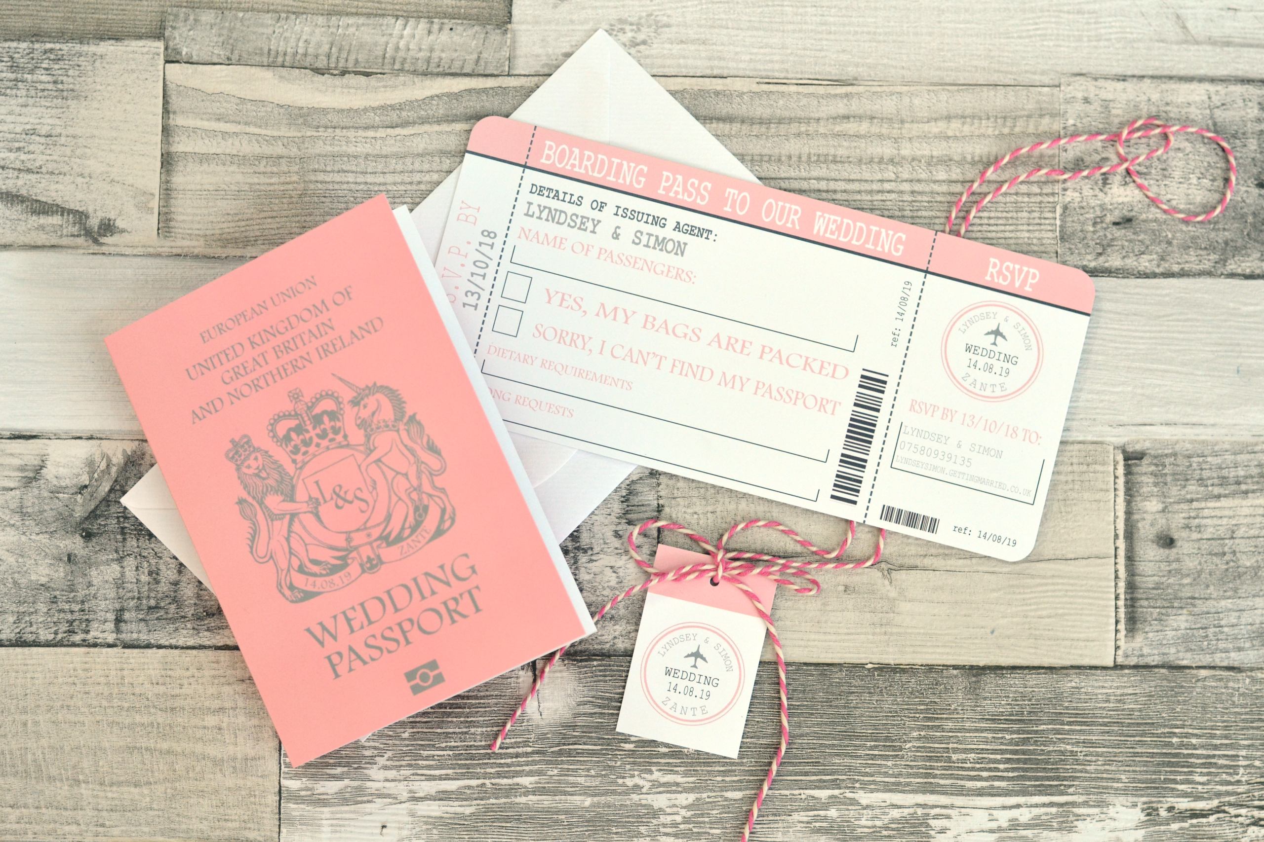 Passport Travel Wedding Invitation