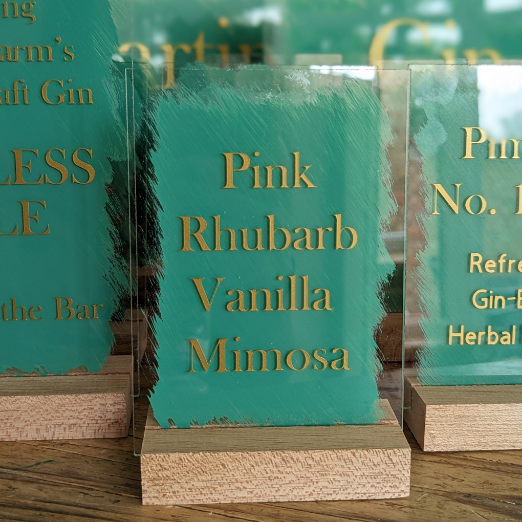 Acrylic Painted Bar Signs - Grace and Bramble