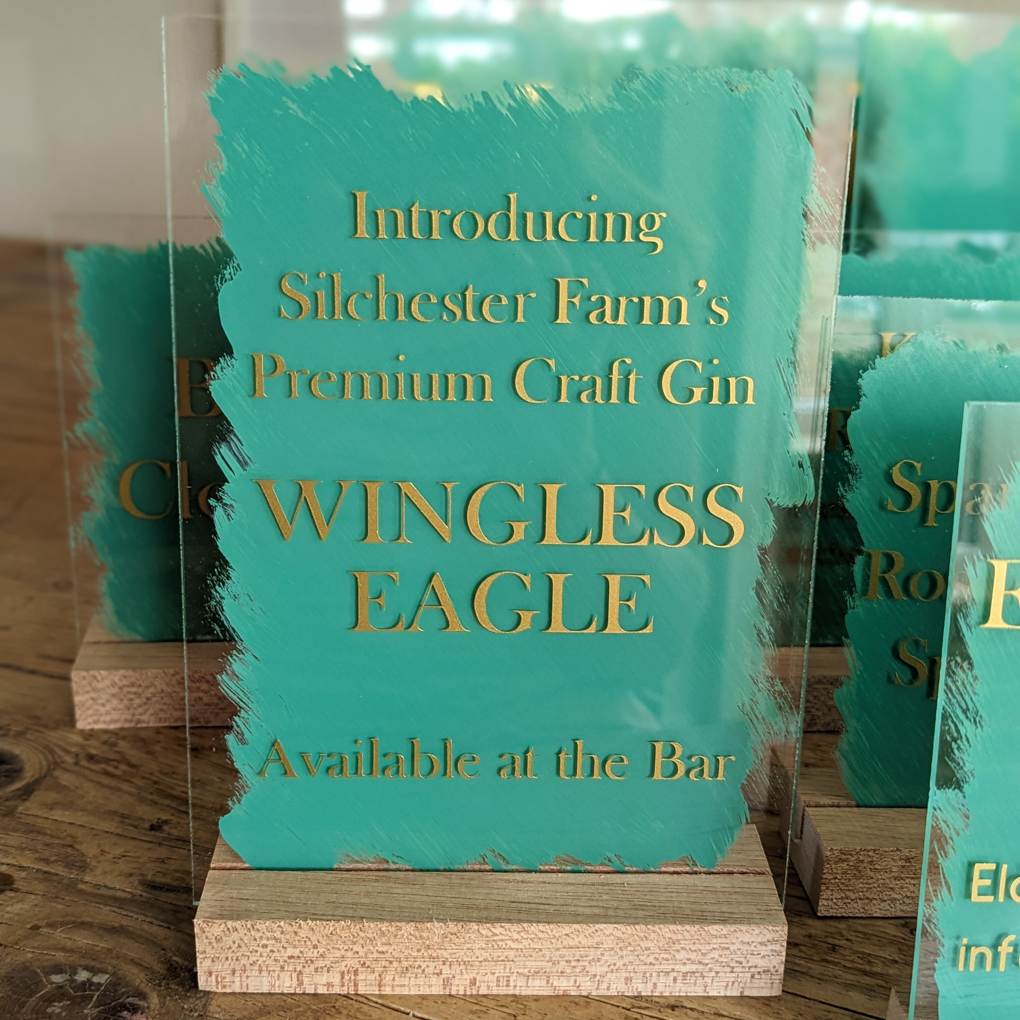 Acrylic Painted Bar Signs - Grace and Bramble